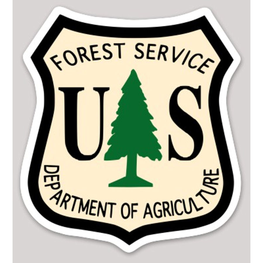 United States Forest Service Tan Shield - Vinyl Sticker at Sticker Shoppe
