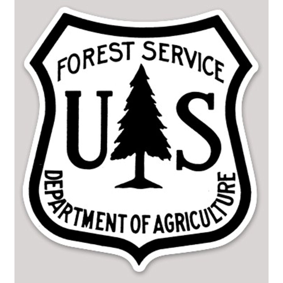 United States Forest Service White Shield - Vinyl Sticker at Sticker Shoppe