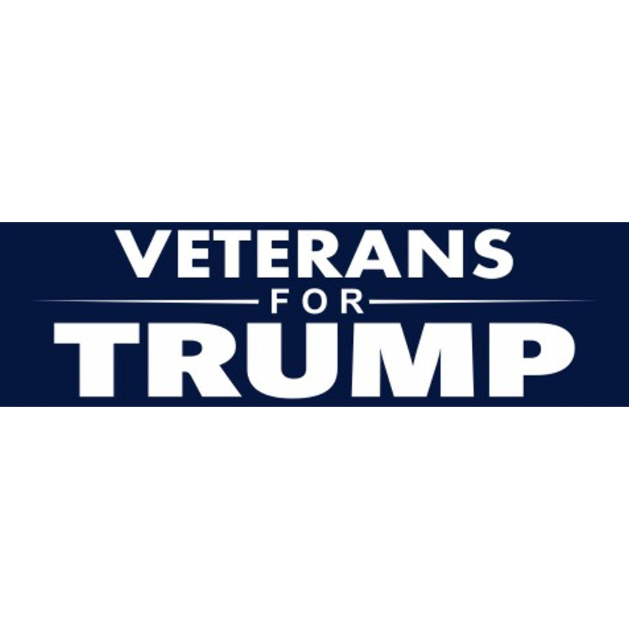 Veterans For Trump - Bumper Sticker at Sticker Shoppe