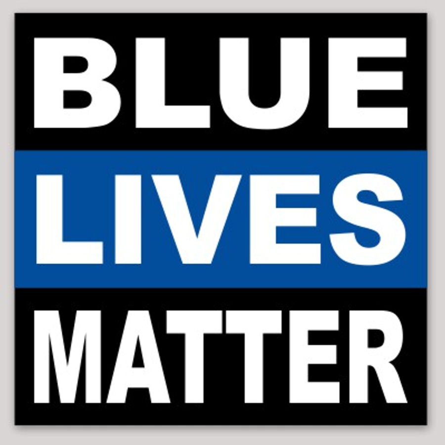 Thin Blue Line Blue Lives Matter - Square Vinyl Sticker at Sticker Shoppe