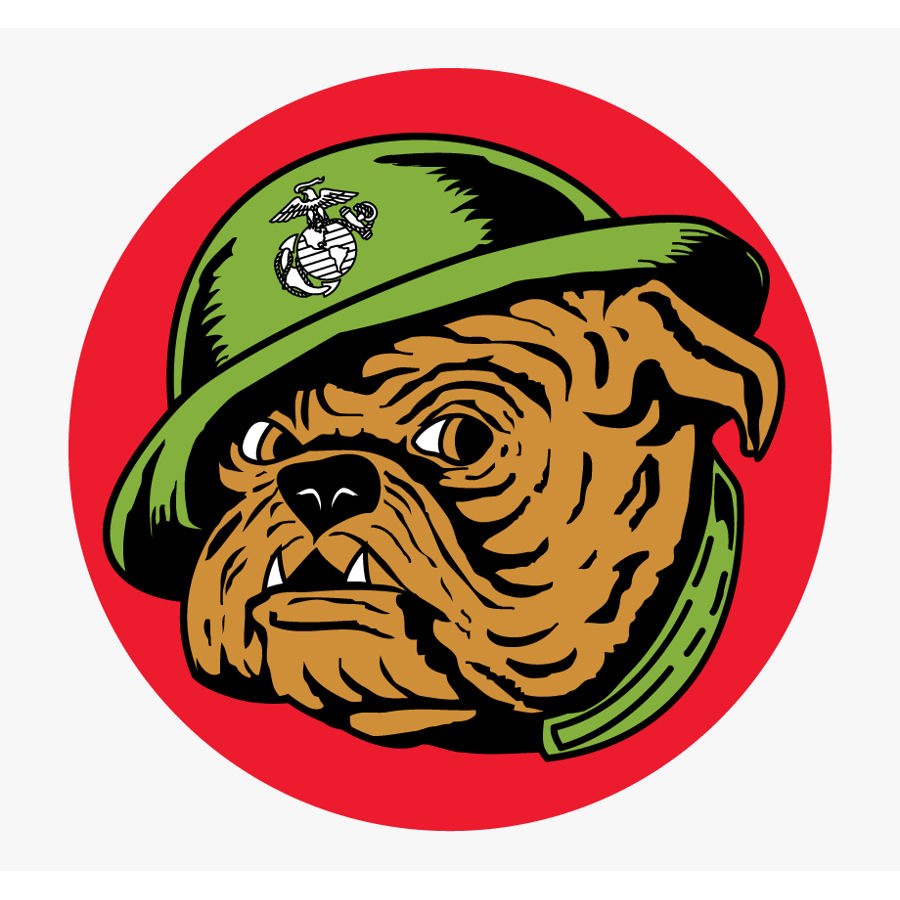 United States Marine Devil Dog Bulldog - Vinyl Sticker at Sticker Shoppe