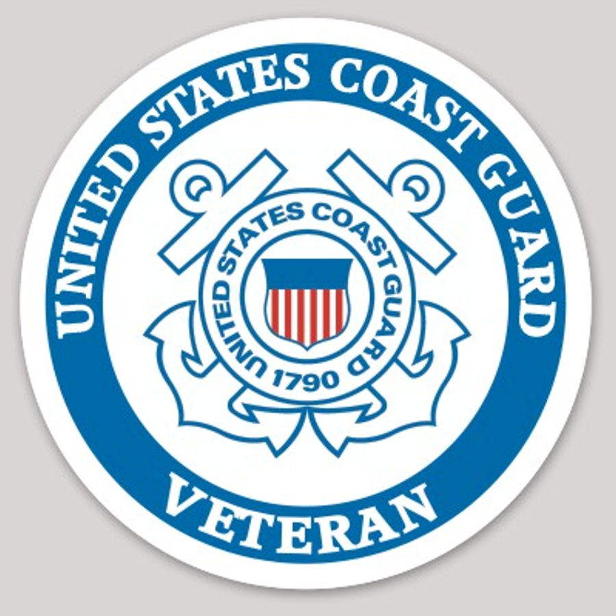 United States Coast Guard Veteran - Vinyl Sticker at Sticker Shoppe