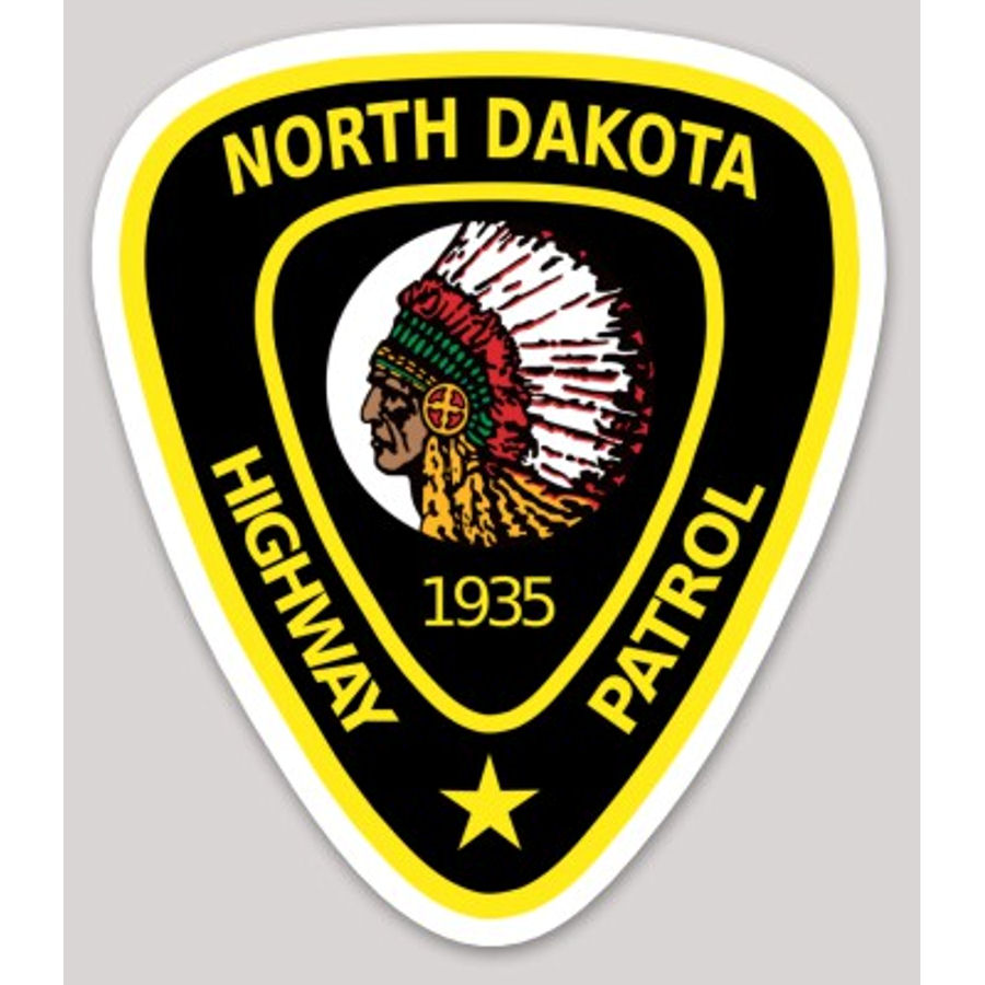 North Dakota State Trooper Highway Patrol Logo - Vinyl Sticker at ...