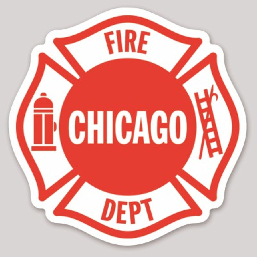 Chicago Fire Department CFD Maltese Logo - Vinyl Sticker at Sticker Shoppe