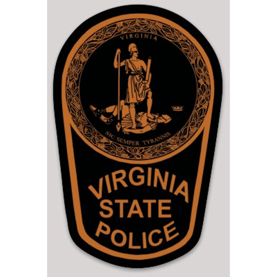 Virginia State Police Black & Gold - Vinyl Sticker at Sticker Shoppe
