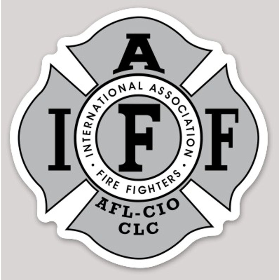 Light Gray Grey IAFF International Association Firefighters - Vinyl ...