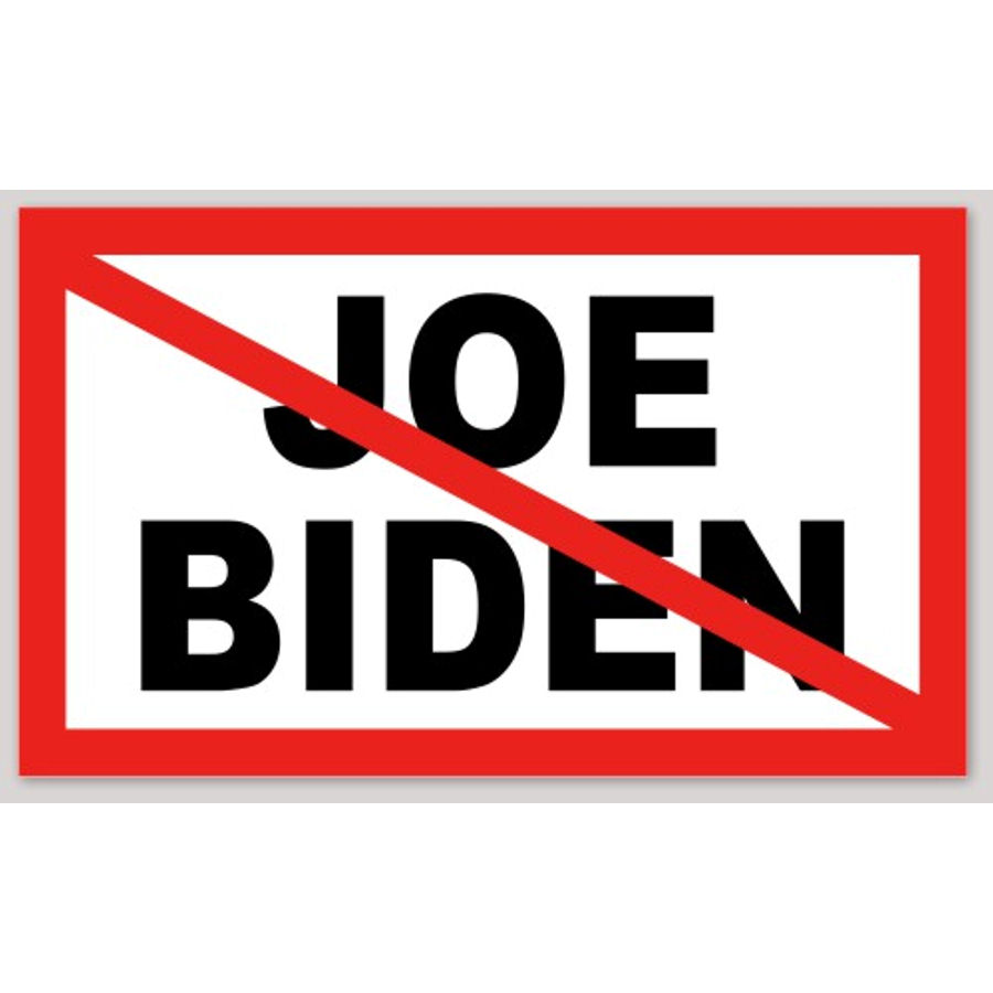 Anti Joe Biden Red Slash - Rectangle Sticker at Sticker Shoppe