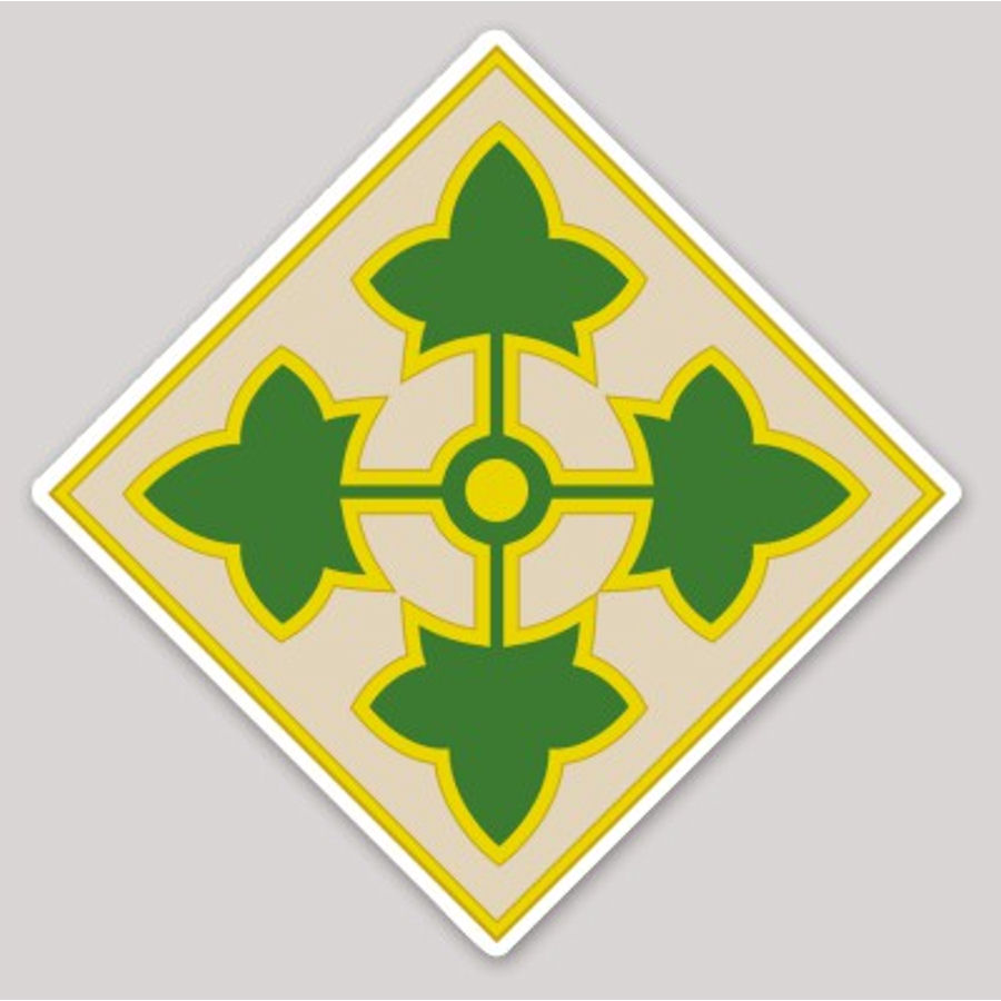 United States Army 4th Infantry Division Ivy Division Logo - Vinyl ...