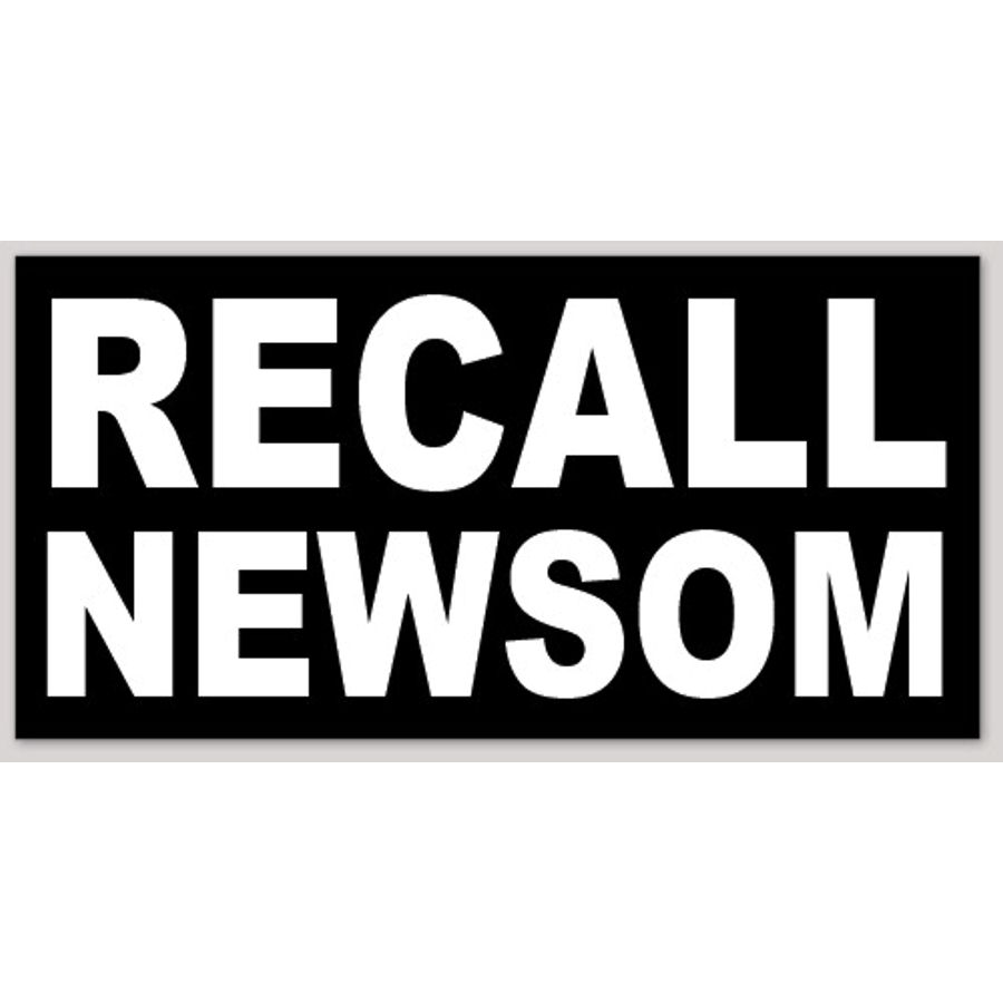 Recall Gavin Newsom - Bumper Sticker at Sticker Shoppe