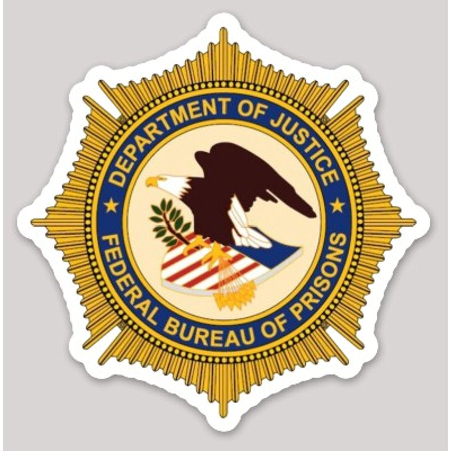 Department Of Justice Federal Bureau Of Prisons - Vinyl Sticker at ...