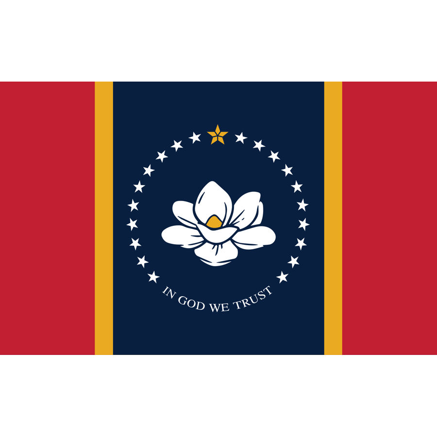 Mississippi State Flag 2021 - Vinyl Sticker at Sticker Shoppe
