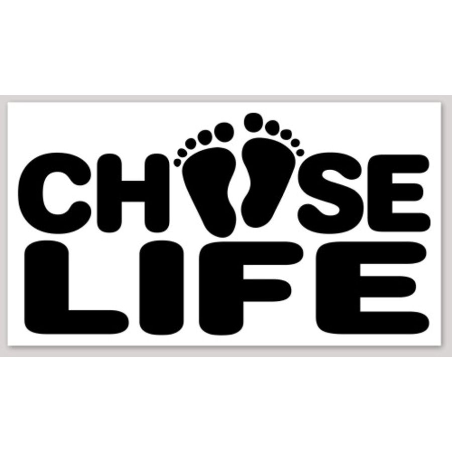 Choose Life With Baby Feet - Vinyl Sticker at Sticker Shoppe