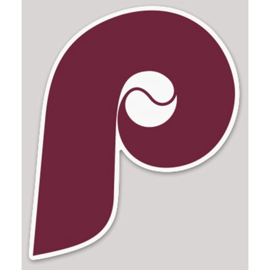 Philadelphia Phillies 1984-1991 Retro Logo - Vinyl Sticker at Sticker ...