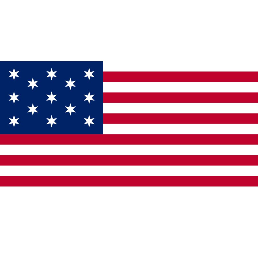 Francis Hopkinson's 13 Star American Flag - Vinyl Sticker at Sticker Shoppe