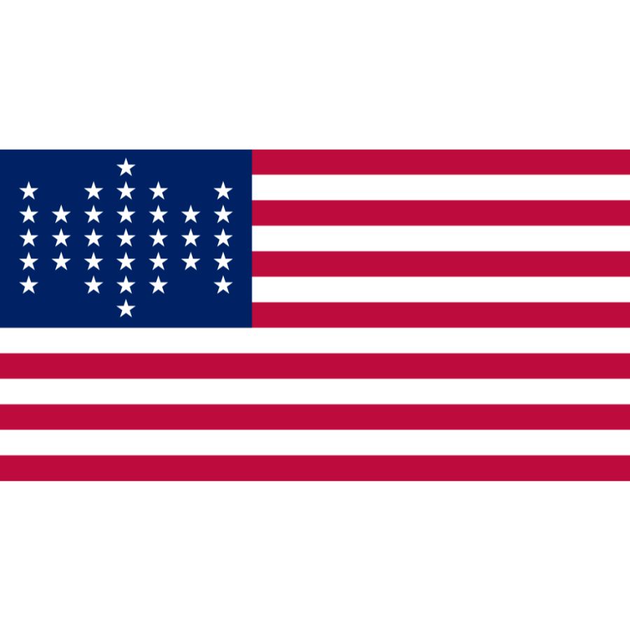 33 Star United States of America Flag 2 - Vinyl Sticker at Sticker Shoppe