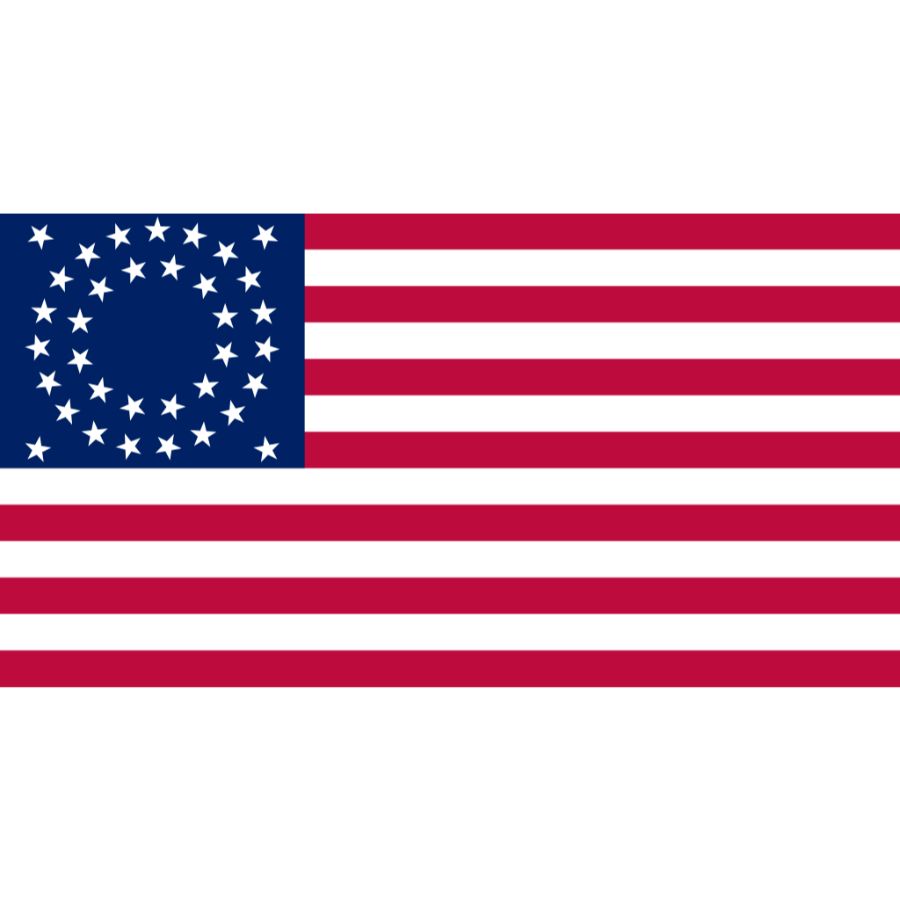 U.S. flag (35 stars). July 4, 1863. - Vinyl Sticker at Sticker Shoppe