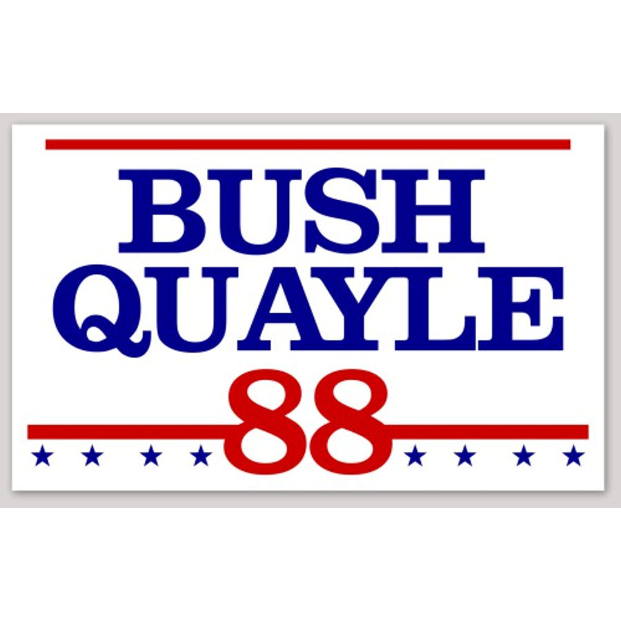 Bush Quayle 88 Replica - Bumper Sticker at Sticker Shoppe