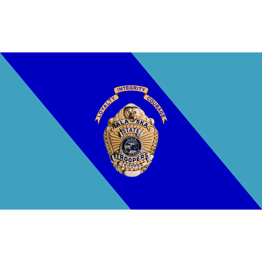 Alaska State Troopers Flag - Vinyl Sticker at Sticker Shoppe
