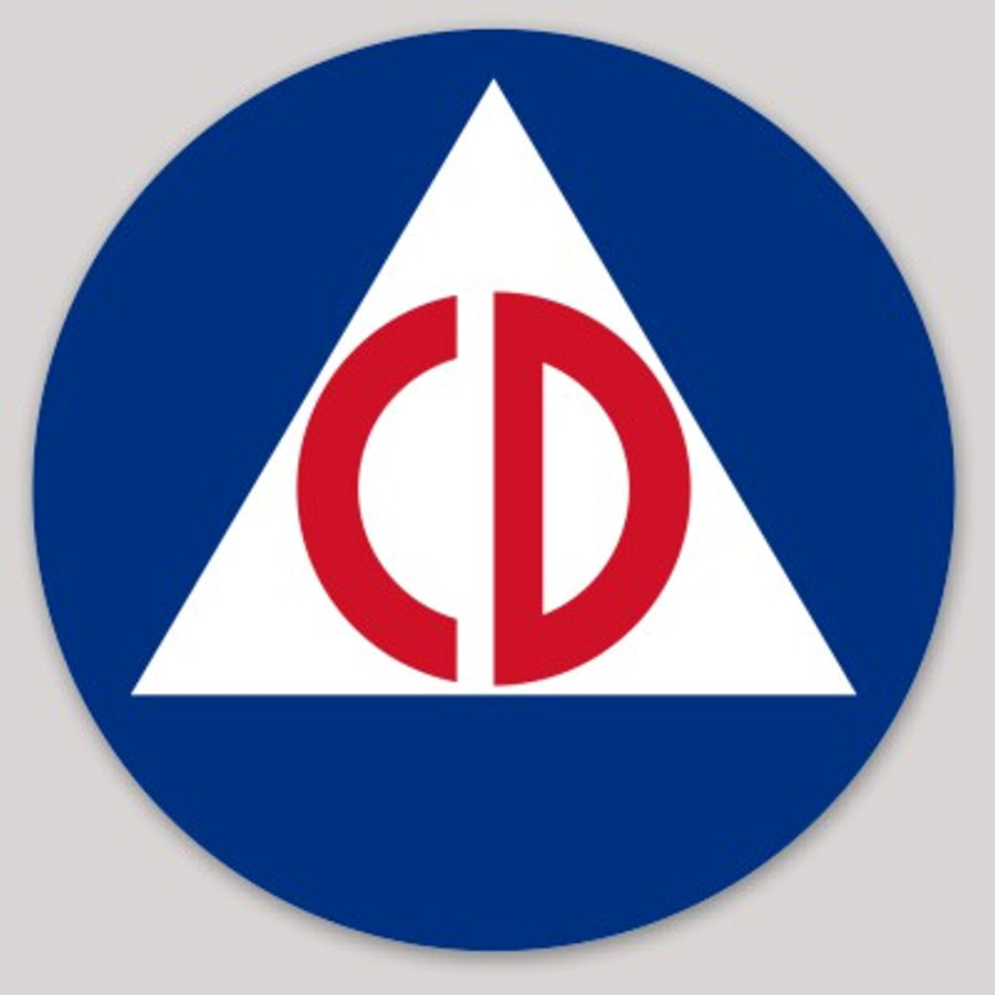 Old United States Civil Defense Logo - Vinyl Sticker at Sticker Shoppe