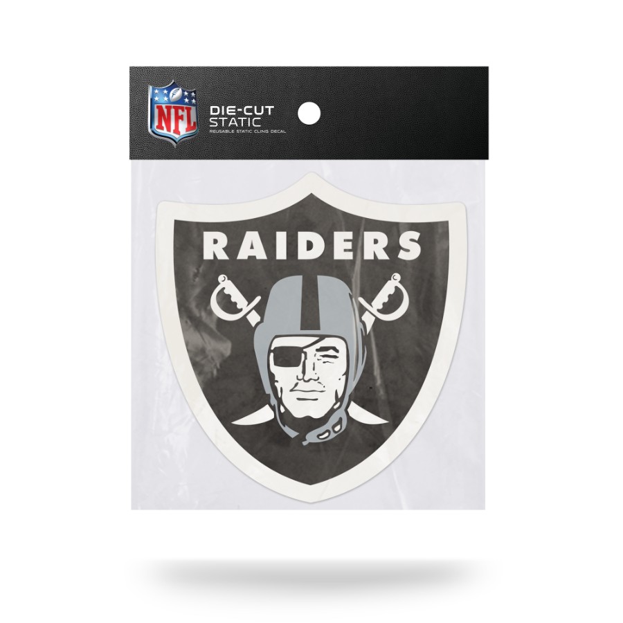 Oakland Raiders - 5x5 Shape Cut Die Cut Static Cling at Sticker Shoppe