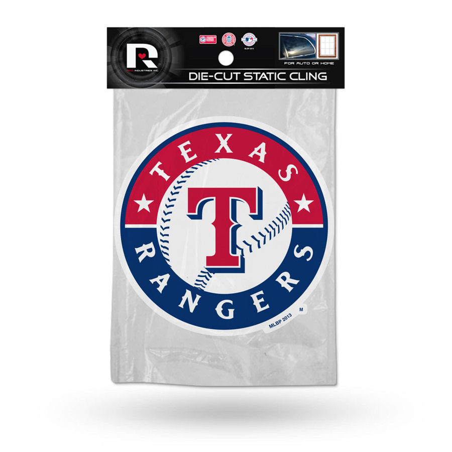 Texas Rangers - 5x5 Shape Cut Die Cut Static Cling at Sticker Shoppe