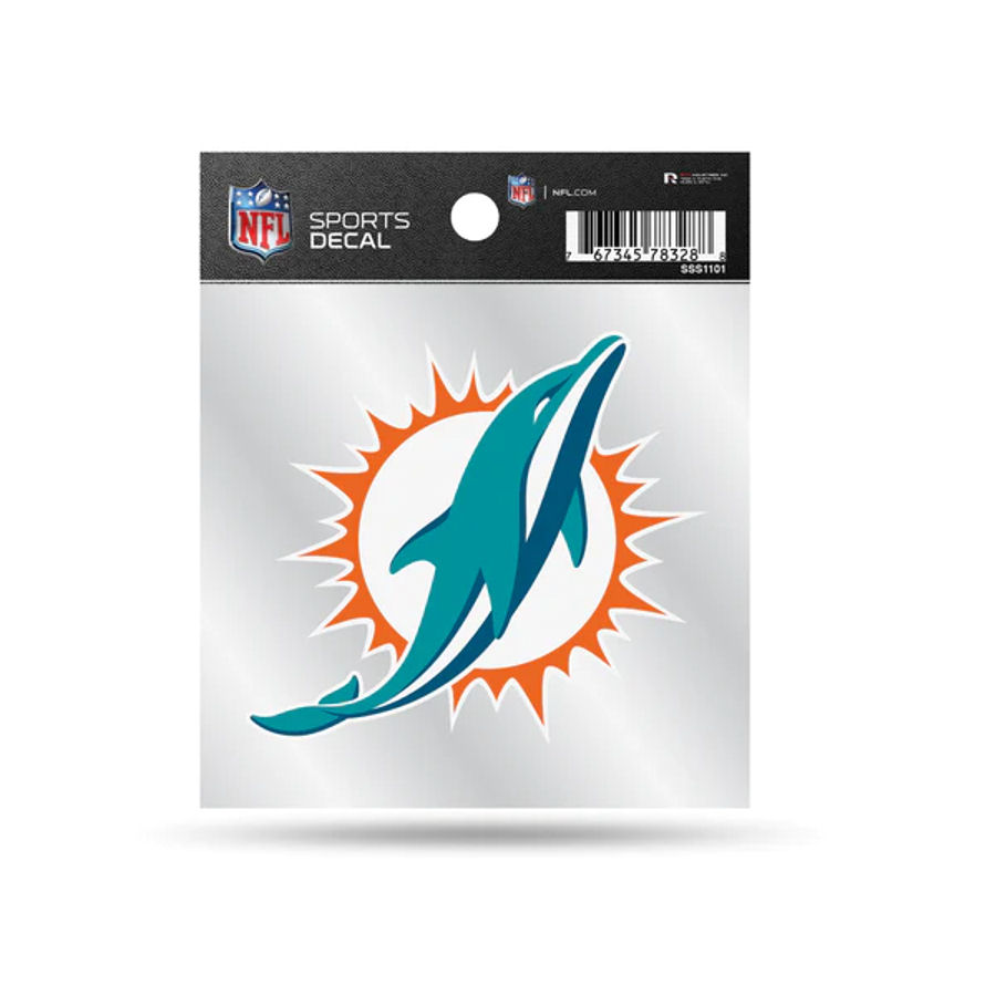 Miami Dolphins - 4x4 Vinyl Sticker at Sticker Shoppe