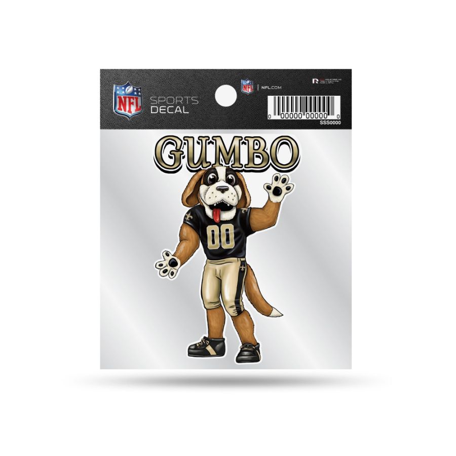 New Orleans Saints Mascot Gumbo - 4x4 Vinyl Sticker at Sticker Shoppe