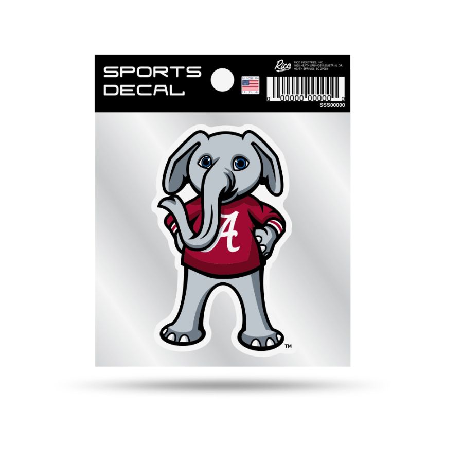 University Of Alabama Crimson Tide Big Al Mascot - 4x4 Vinyl Sticker at ...