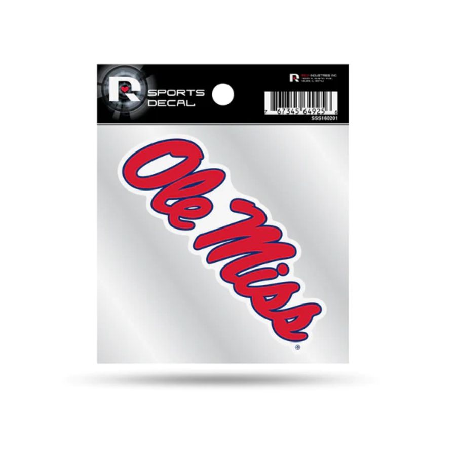 University Of Mississippi Ole Miss Rebels - 4x4 Vinyl Sticker at ...