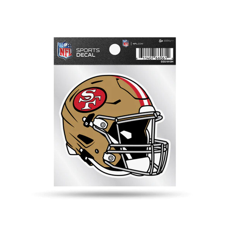 San Francisco 49ers Helmet - 4x4 Vinyl Sticker at Sticker Shoppe