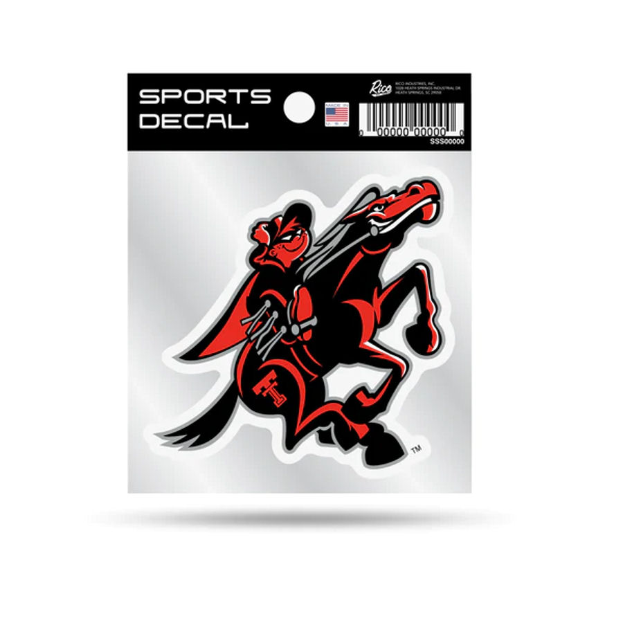 Texas Tech University Red Raiders Mascot - 4x4 Vinyl Sticker at Sticker ...