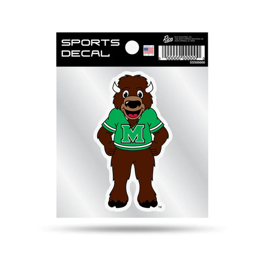 Marshall University Thundering Herd Mascot - 4x4 Vinyl Sticker at ...