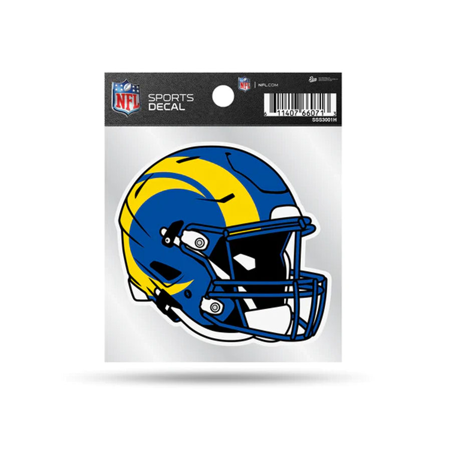 Los Angeles Rams Helmet - 4x4 Vinyl Sticker at Sticker Shoppe