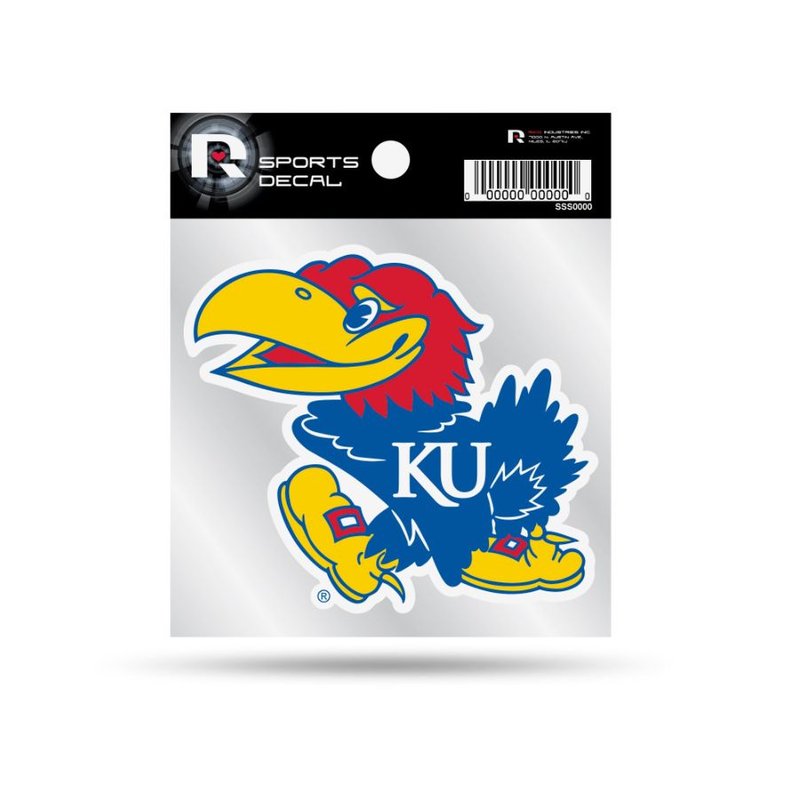 University Of Kansas Jayhawks - 4x4 Vinyl Sticker at Sticker Shoppe