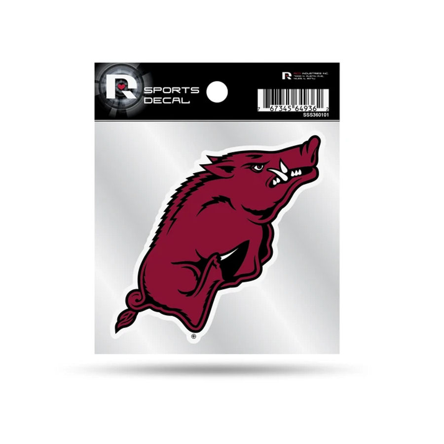University Of Arkansas Razorbacks - 4x4 Vinyl Sticker at Sticker Shoppe