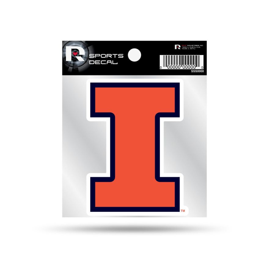 University Of Illinois Fighting Illini - 4x4 Vinyl Sticker at Sticker ...