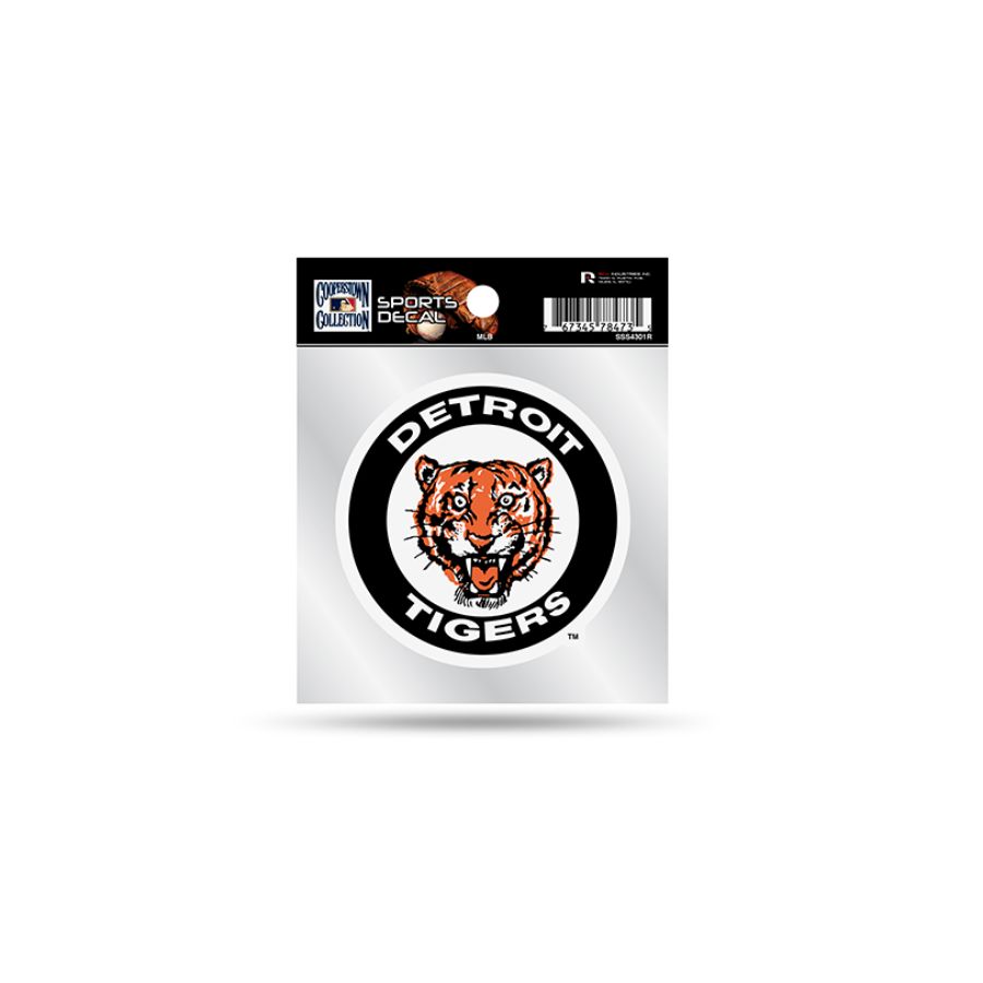 Detroit Tigers Retro - 4x4 Vinyl Sticker at Sticker Shoppe