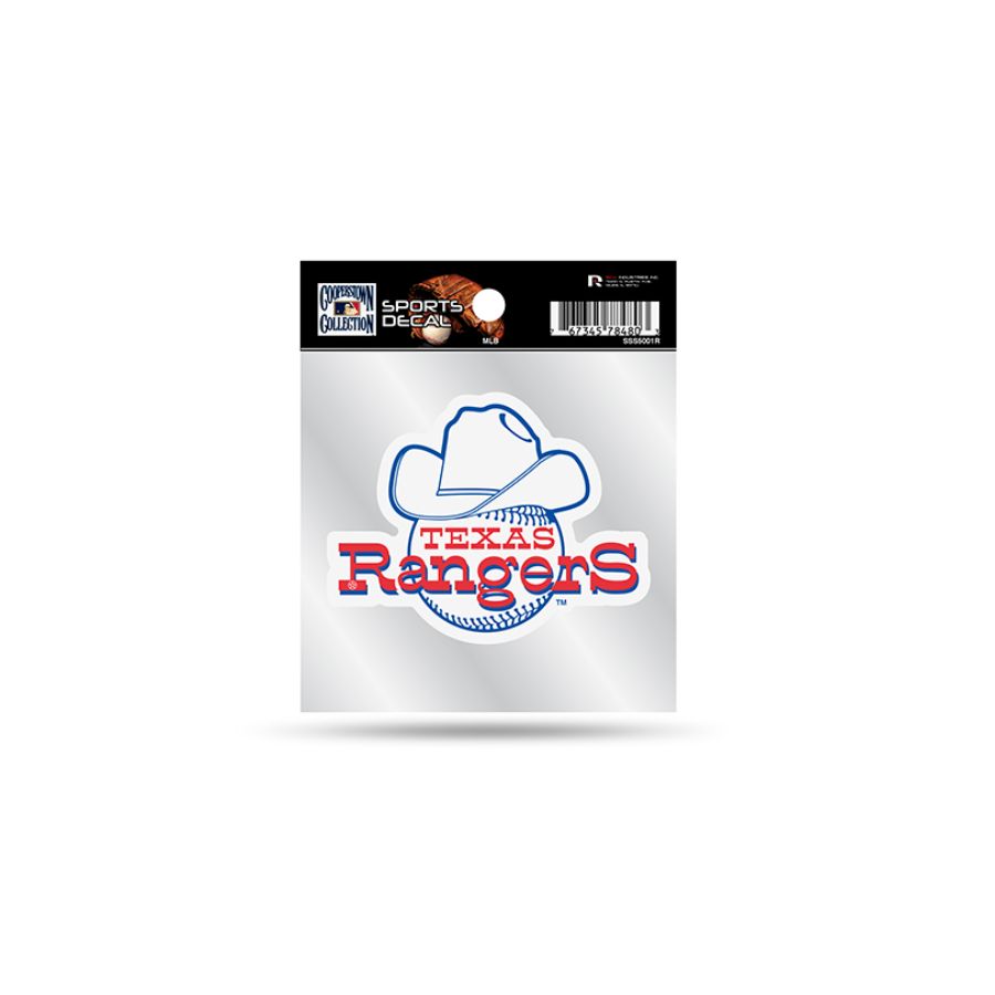 Texas Rangers Retro - 4x4 Vinyl Sticker at Sticker Shoppe