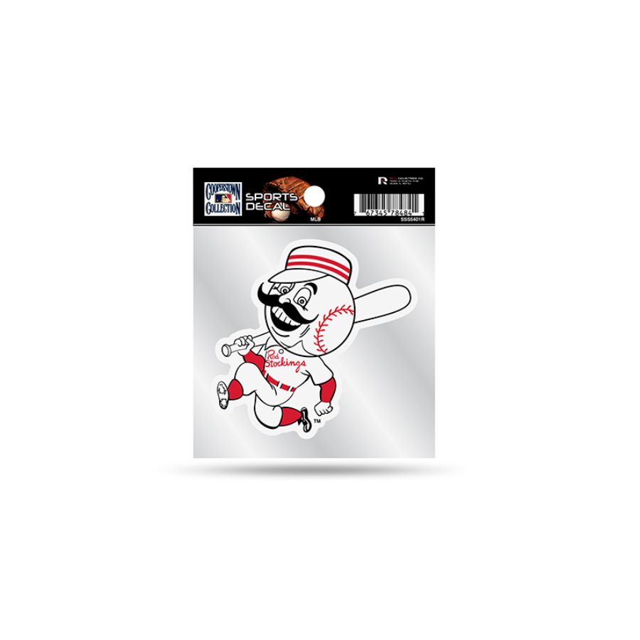 Cincinnati Reds Retro - 4x4 Vinyl Sticker at Sticker Shoppe