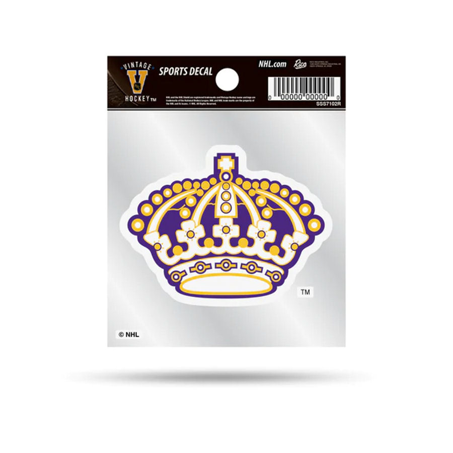 Los Angeles Kings Retro Crown Logo - 4x4 Vinyl Sticker at Sticker Shoppe