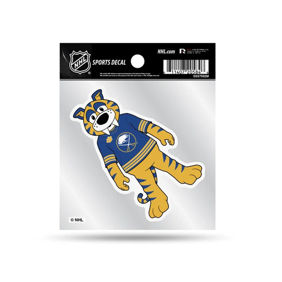 Buffalo Sabres Sabretooth Mascot - 4x4 Vinyl Sticker at Sticker Shoppe