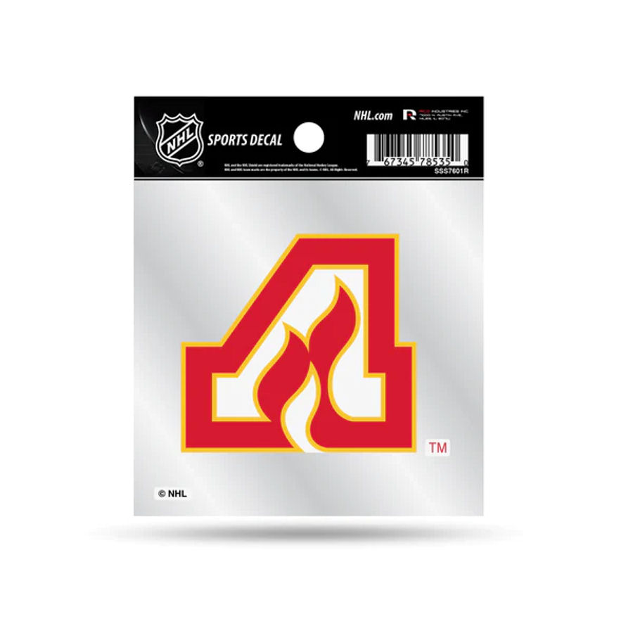 Atlanta Flames Retro - 4x4 Vinyl Sticker at Sticker Shoppe