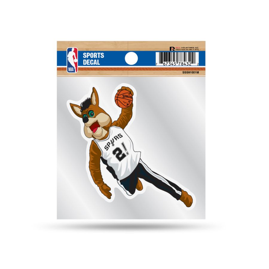 San Antonio Spurs Mascot - 4x4 Vinyl Sticker at Sticker Shoppe