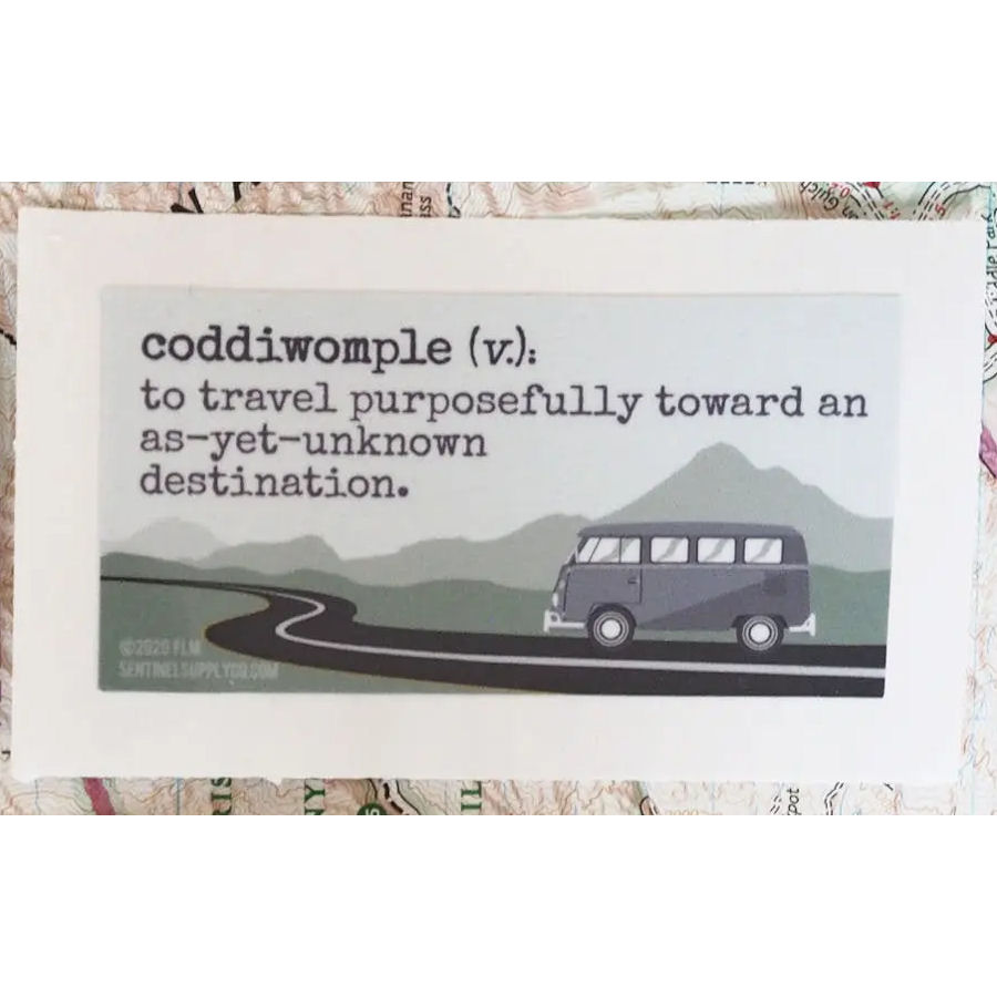 Coddiwomple Defined VW Van - Vinyl Sticker at Sticker Shoppe