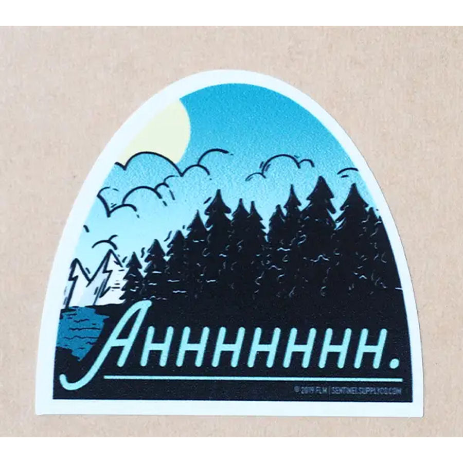 Ahhhhh Mountain Lake - Vinyl Sticker at Sticker Shoppe