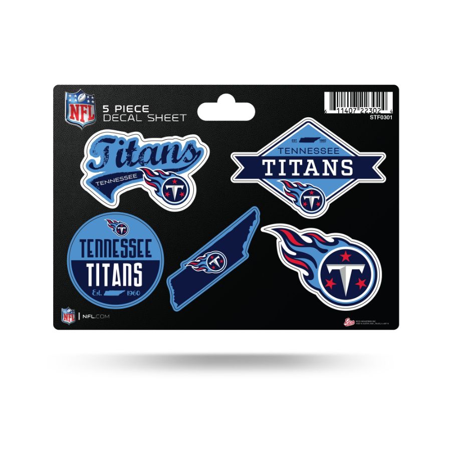 Tennessee Titans - 5 Piece Sticker Sheet at Sticker Shoppe