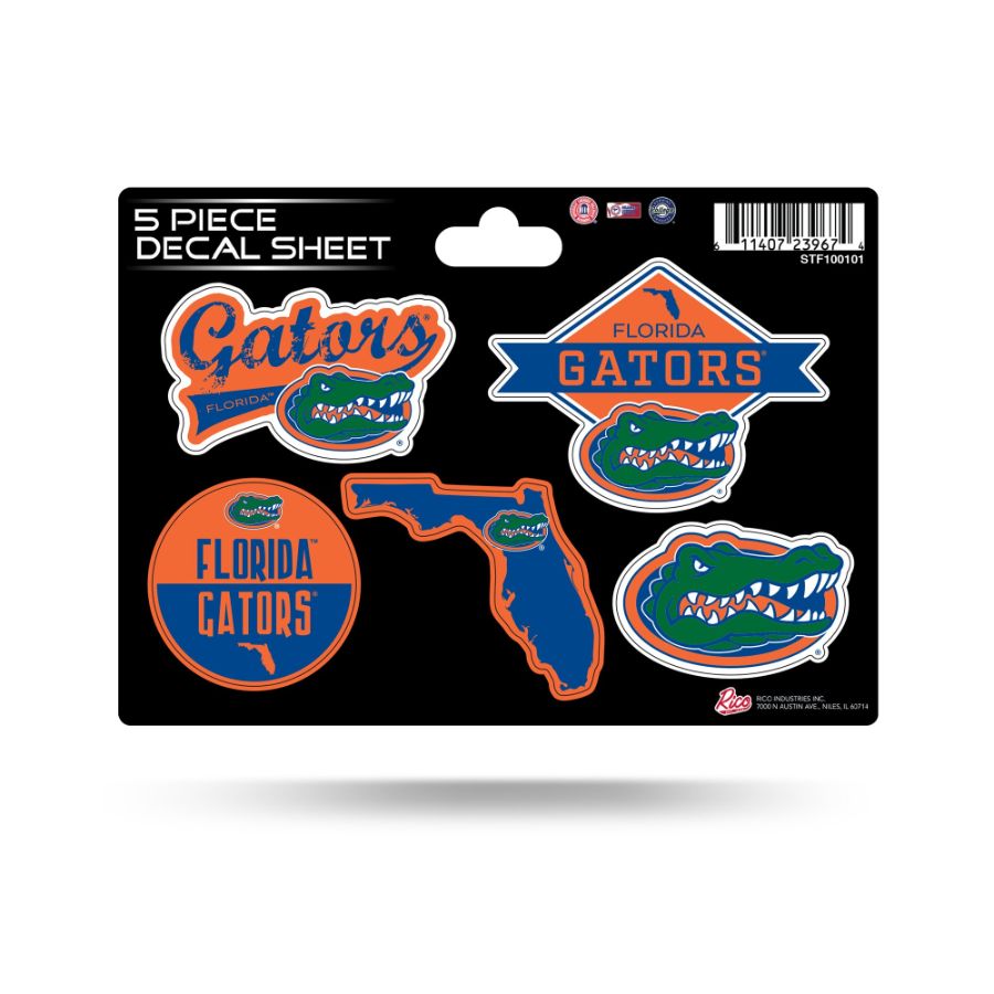 University Of Florida Gators - 5 Piece Sticker Sheet at Sticker Shoppe