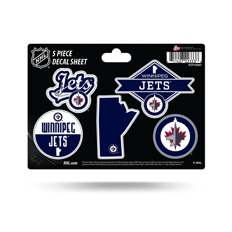 Winnipeg Jets - 5 Piece Sticker Sheet at Sticker Shoppe
