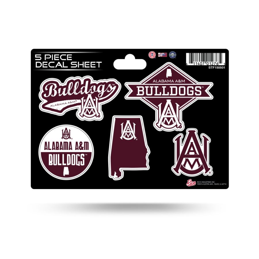 Alabama A&M University Bulldogs - 5 Piece Sticker Sheet at Sticker Shoppe
