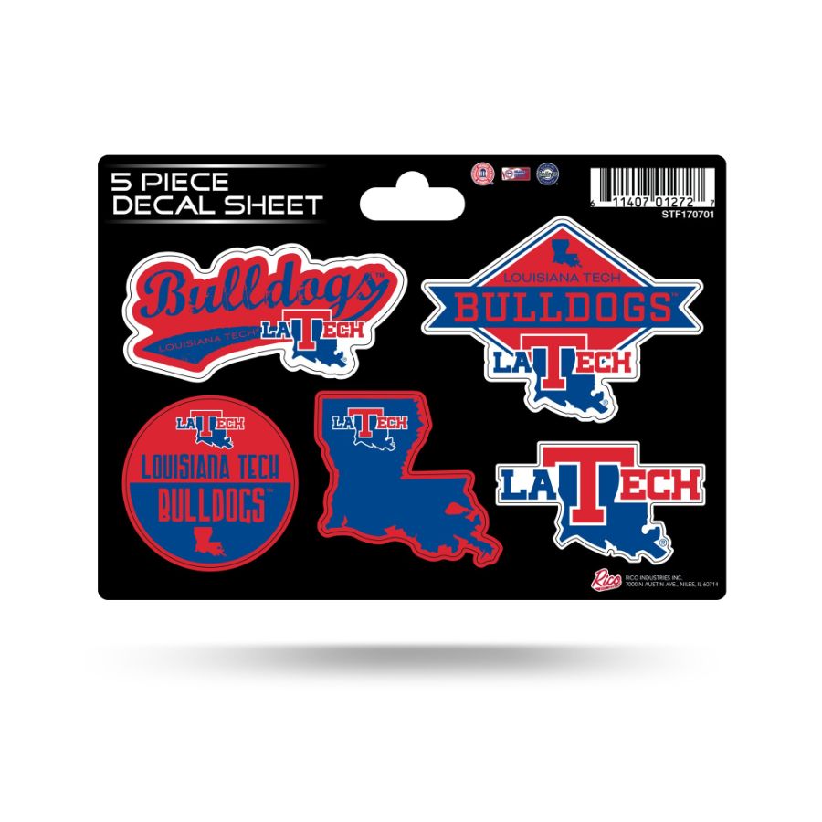 Louisiana Tech University Bulldogs - 5 Piece Sticker Sheet at Sticker ...